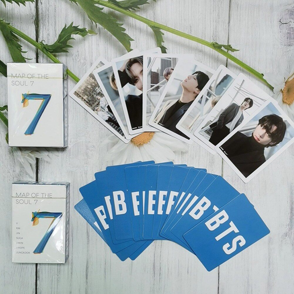 54 แผ่น kpop BTS แผนที่ของวิญญาณ 7 LOMO photocard/Photo Card set ...