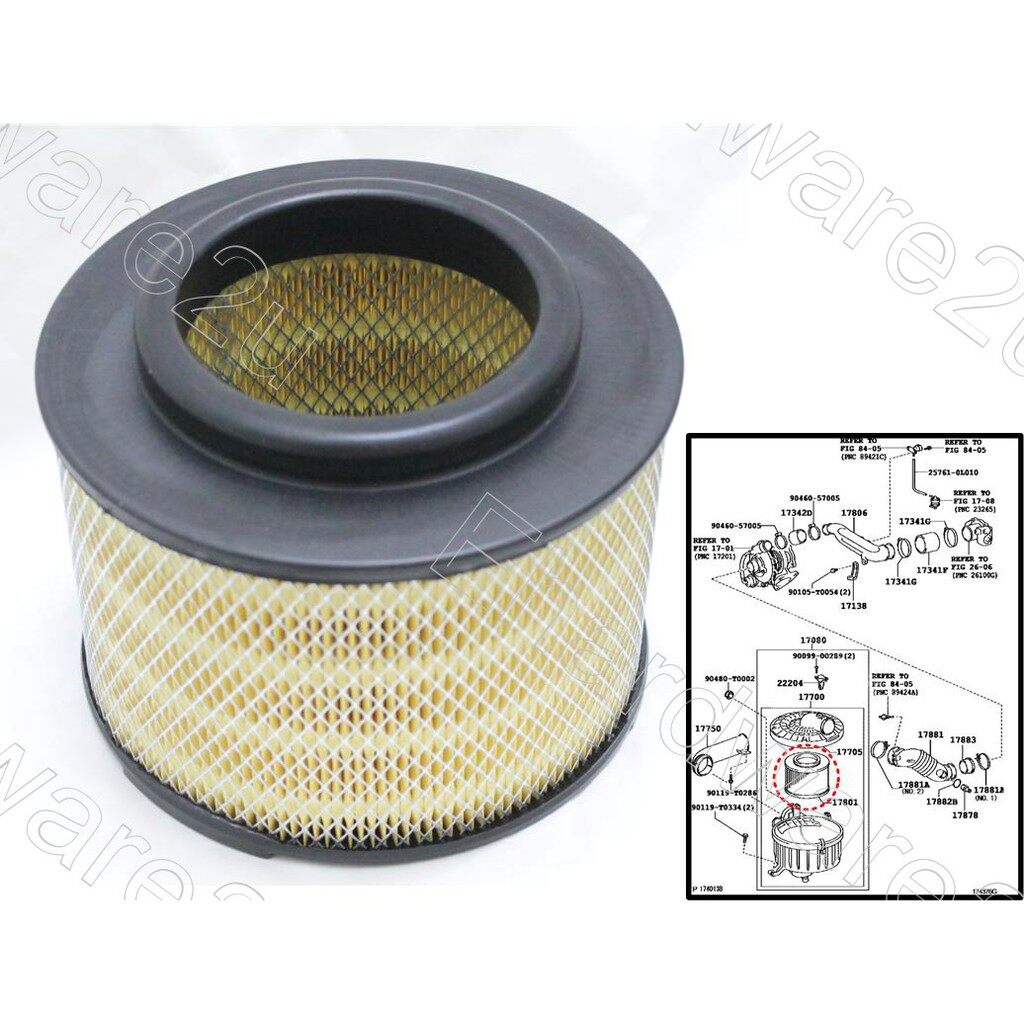 Toyota Hilux Fortuner Innova Ford Mazda Engine Air Filter (17801-0C010 ...