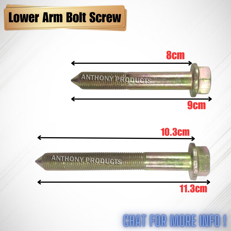 Skru Proton Waja Wira Gen2 Gen 2 Persona CM Lower Arm Bolt Screw Skru ...