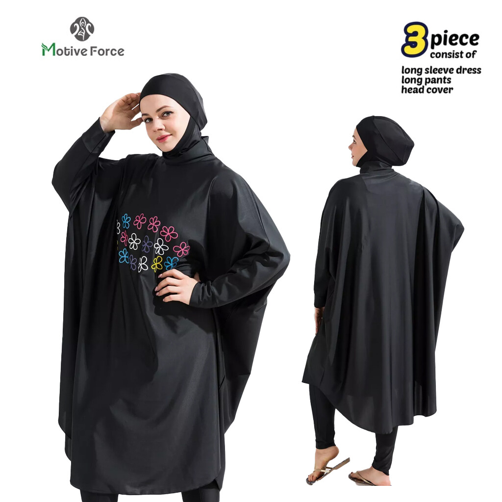Motive Force Muslimah Swimsuit ladies muslim Beachwear Screen Printing ...