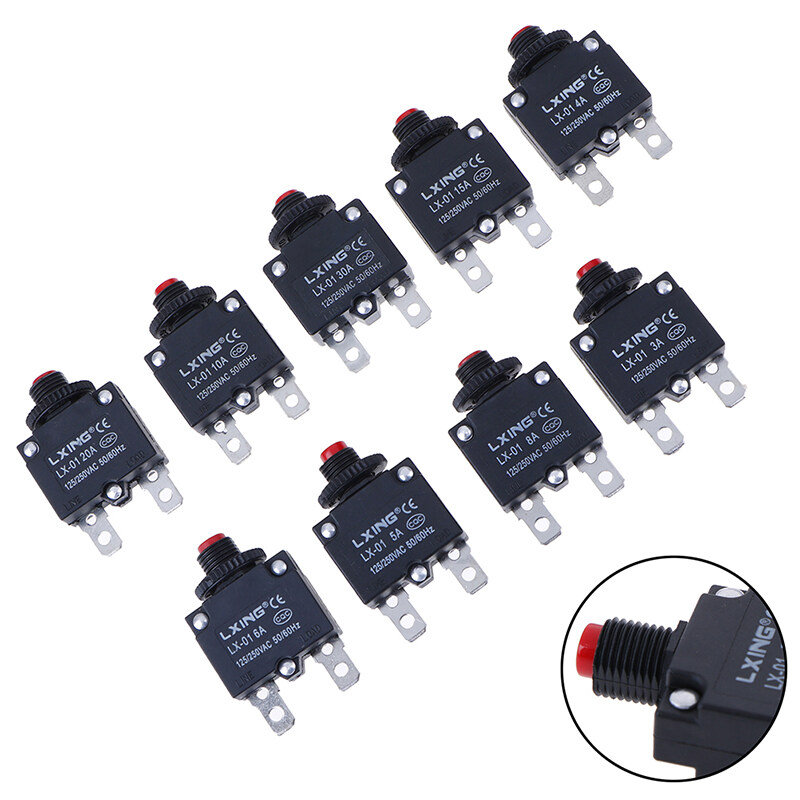 YKS Circuit Breaker Overload Protector Switch Fuse 3A 4A 5A 6A 8A 10A ...