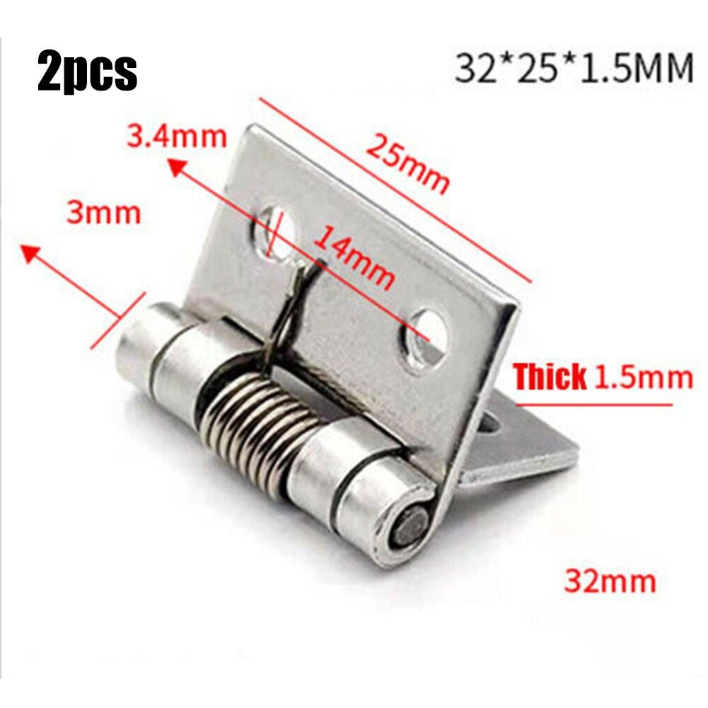 2pcs Stainless Steel Self Closing Spring Hinge Door Hinge Gate Hardware ...
