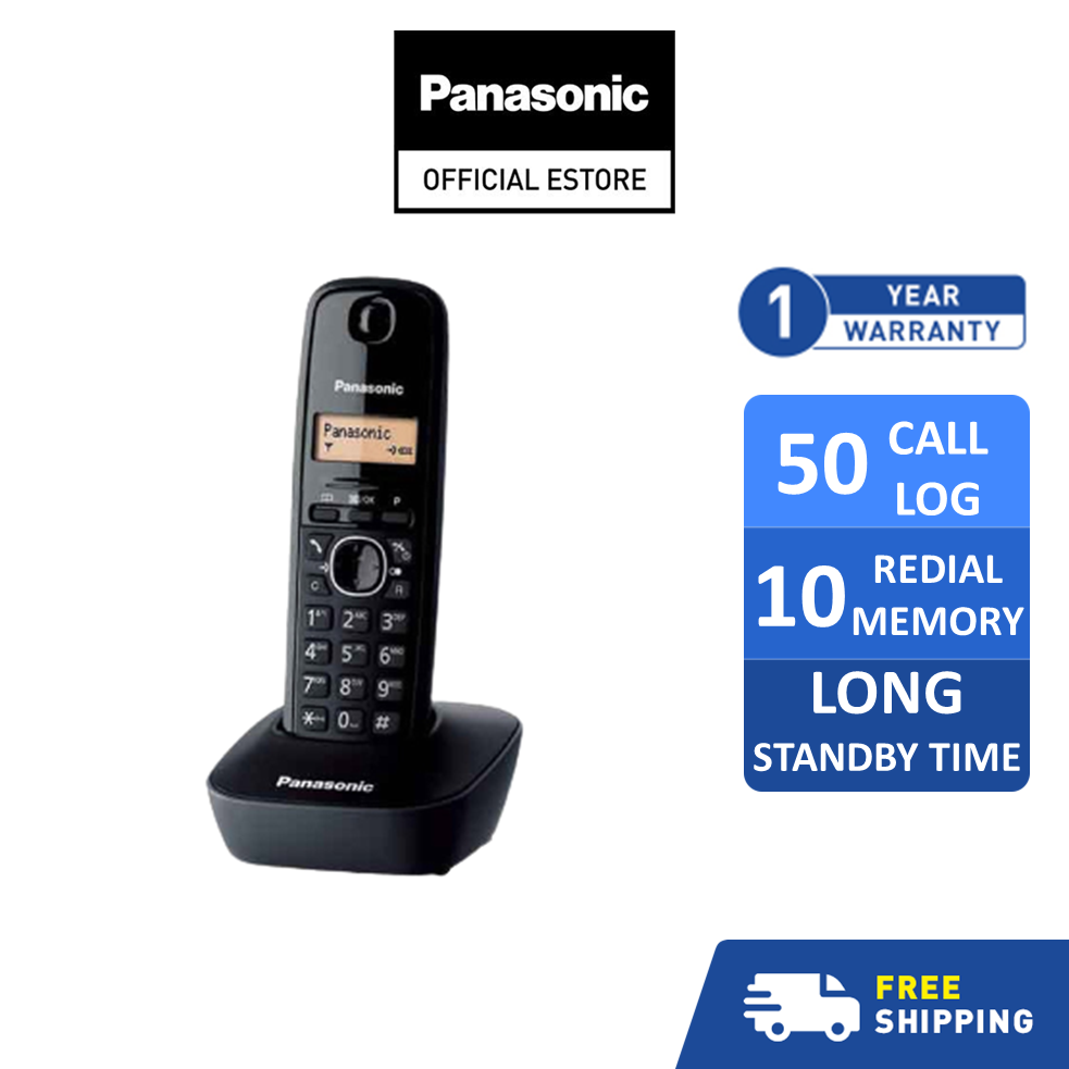 PANASONIC TG1611 Cordless Phone Dect Phone KX-TG1611MLC Wall Mountable Handset Long Standby Time ...