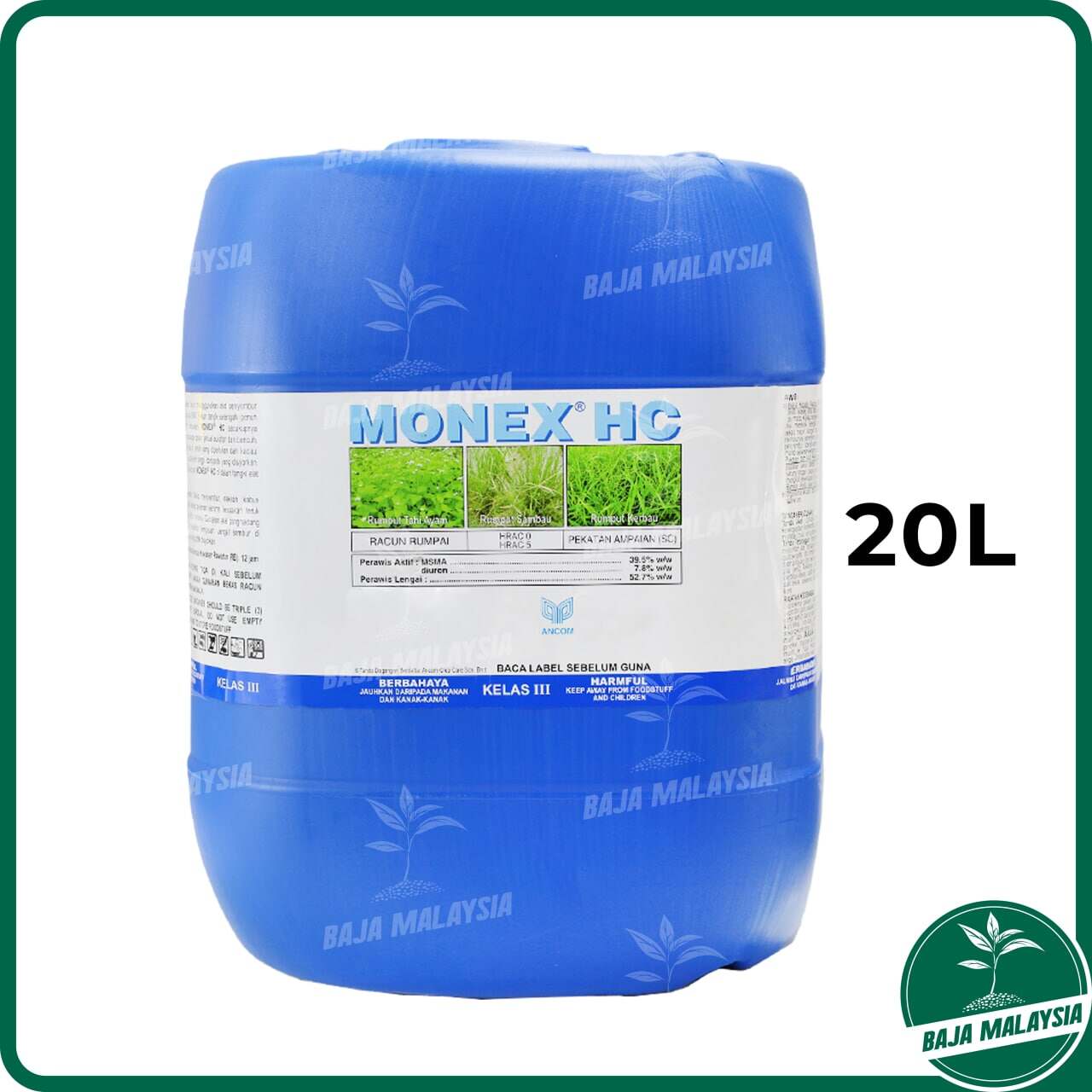 MONEX HC ANCOM 20 Liter MSMA 39.5% + Diuron 7.8% Herbicide Weed Grass ...