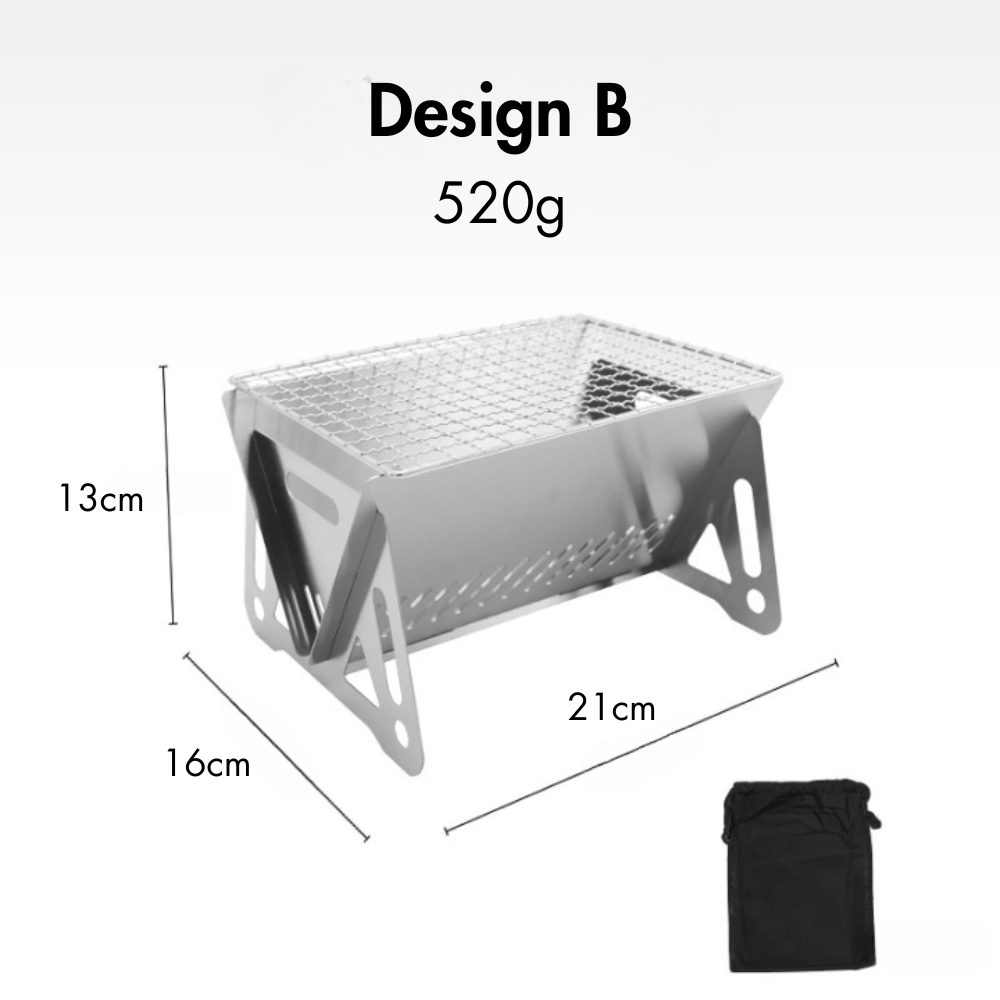 Portable Mini Barbecue Stainless Steel Foldable Mini BBQ Grill Table ...