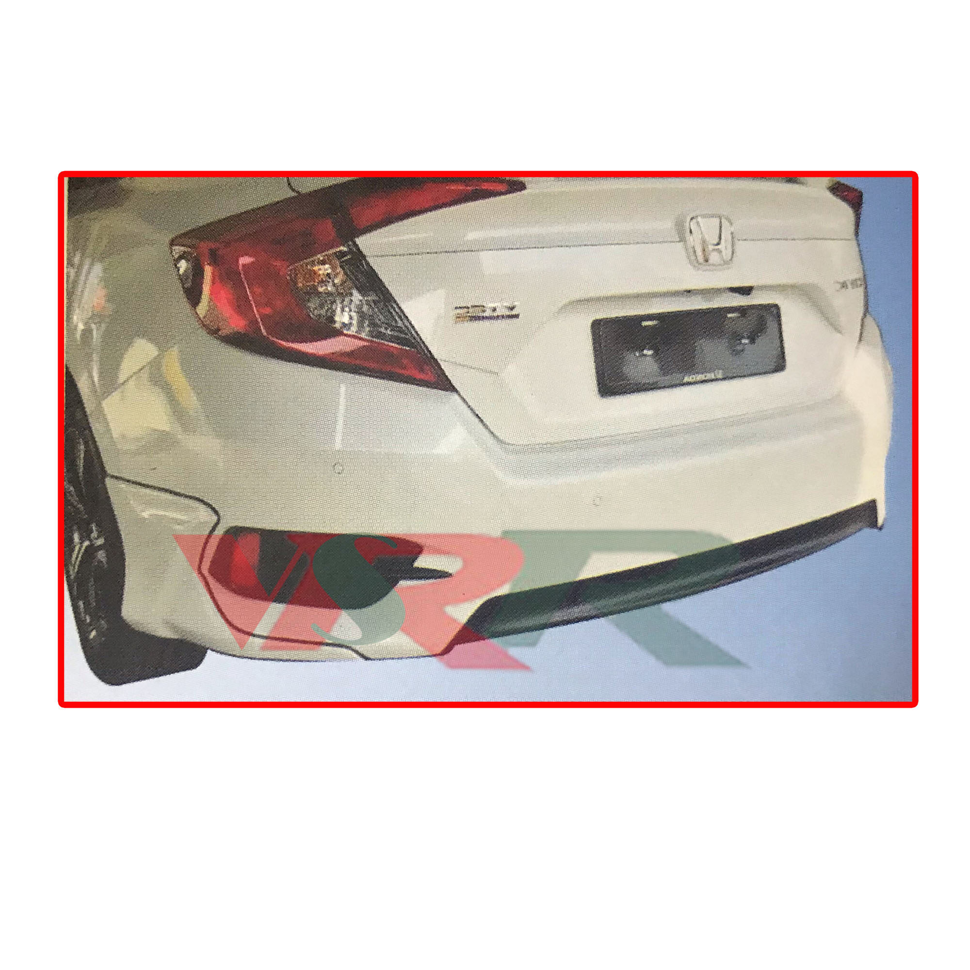 Honda Civic 10th Gen FC G10 (2016) MDL Style Rear Back Skirt Skirting ...