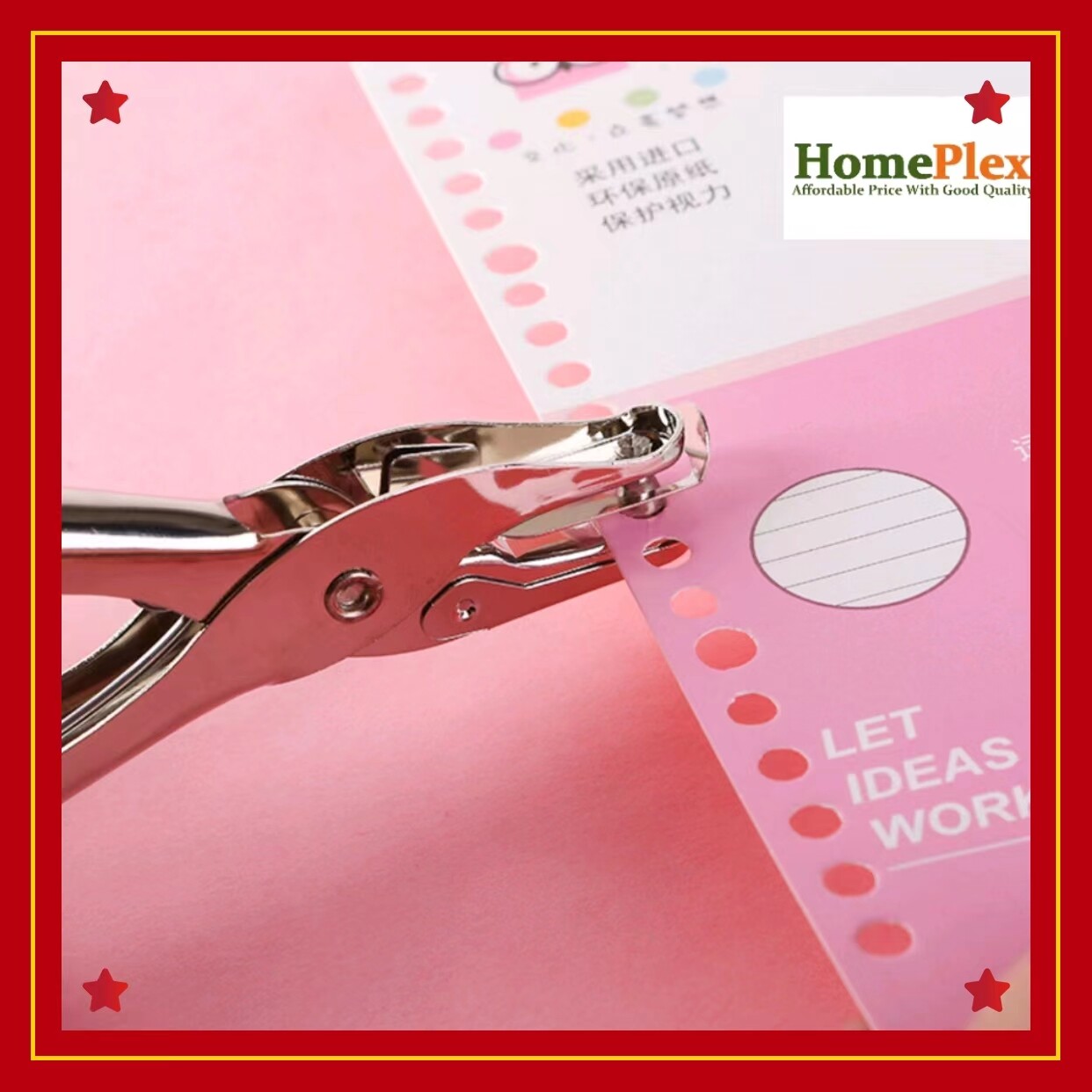 【READY STOCK】Full Stainless Steel Single Hole Punch / A4 Paper Puncher ...