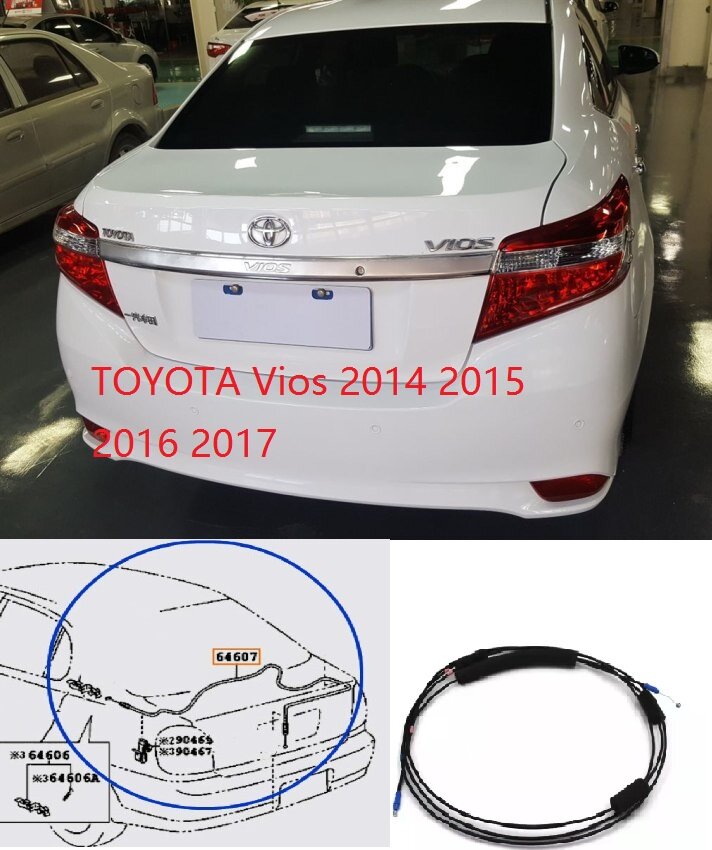 Toyota Vios 2014 2015 2016 2017 Compartment / Trunk Lid Cable REAR ...