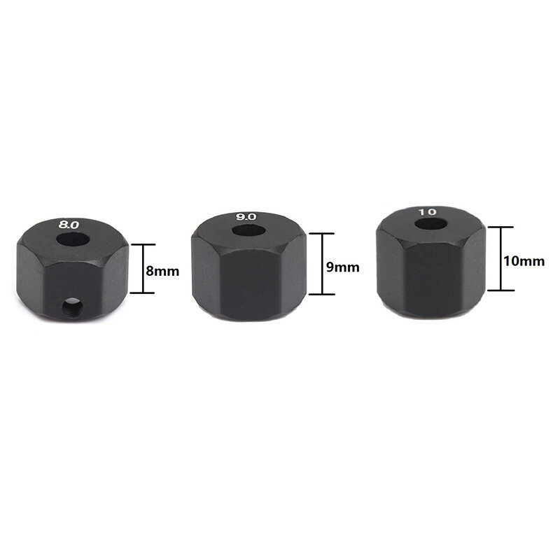 4Pcs 12MM Wheel Hex Hub for 1/10 RC Crawler Axial SCX10 Traxxax Trx4 ...