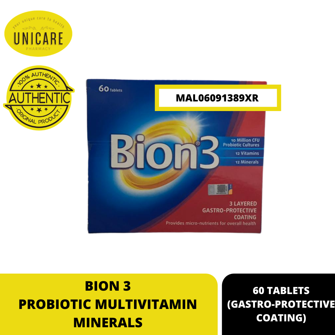 BION 3 PROBIOTIC MULTIVITAMIN MINERALS 60 TABLETS | Lazada