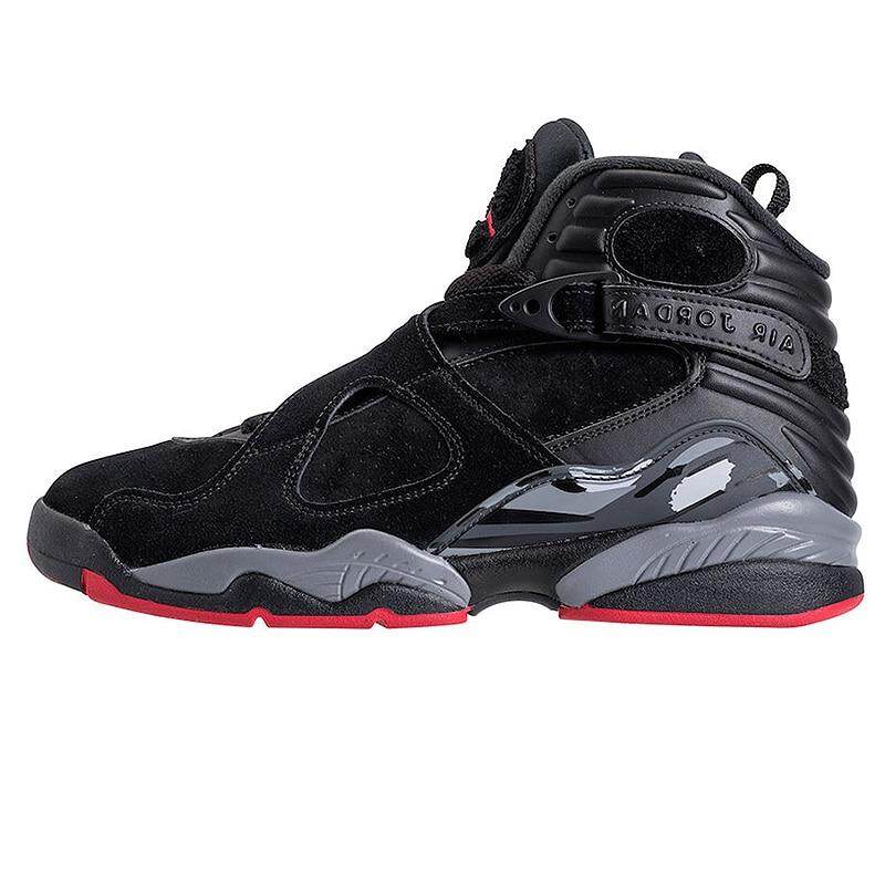 NIKE Air Jordan 8 Cement Black Men's Basketball Shoes Sneakers ...