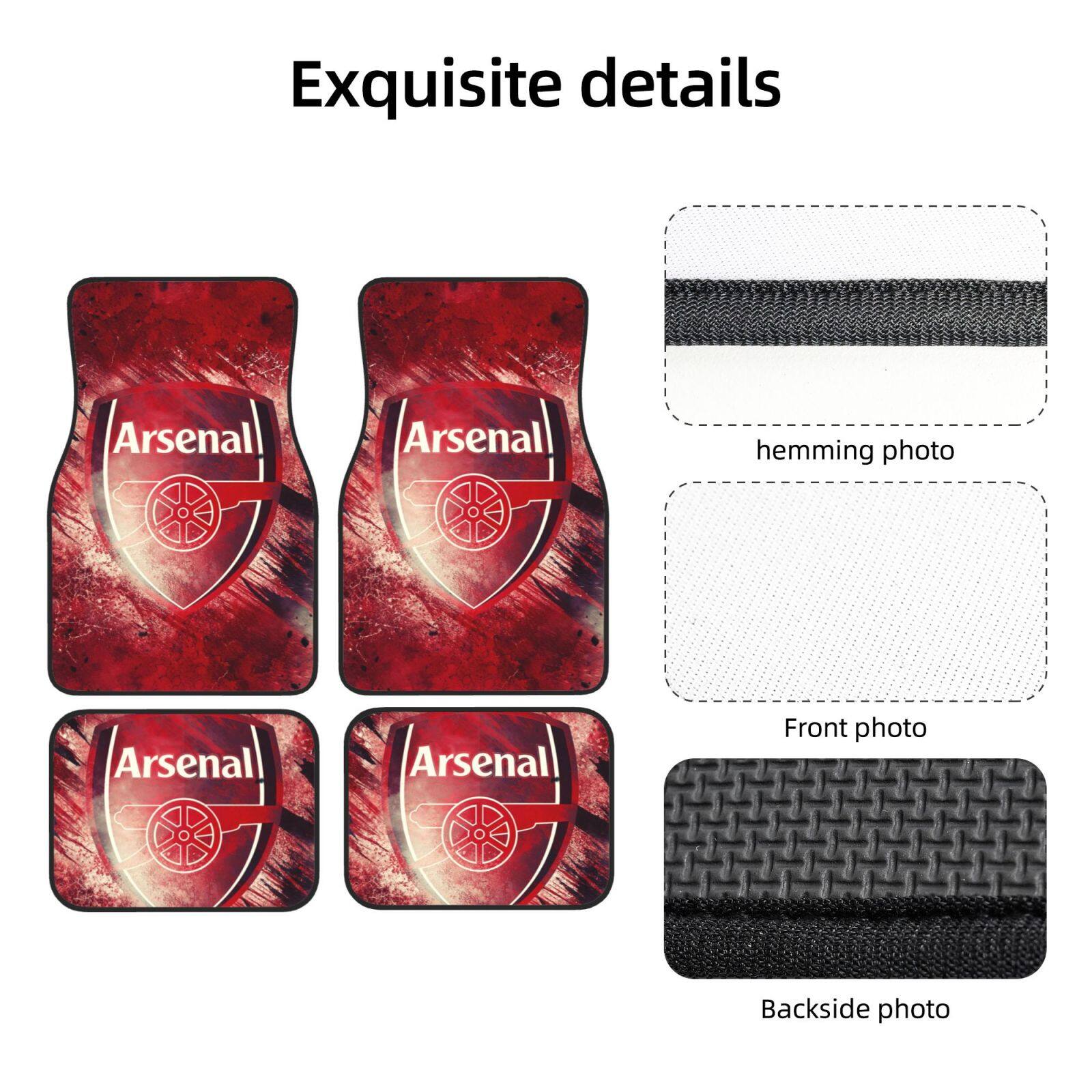 Arsenal F C 4pcs Universal Car Auto Floor Mats Floor Liner Front Rear Carpet All Weather Mat For All Car Lazada Singapore