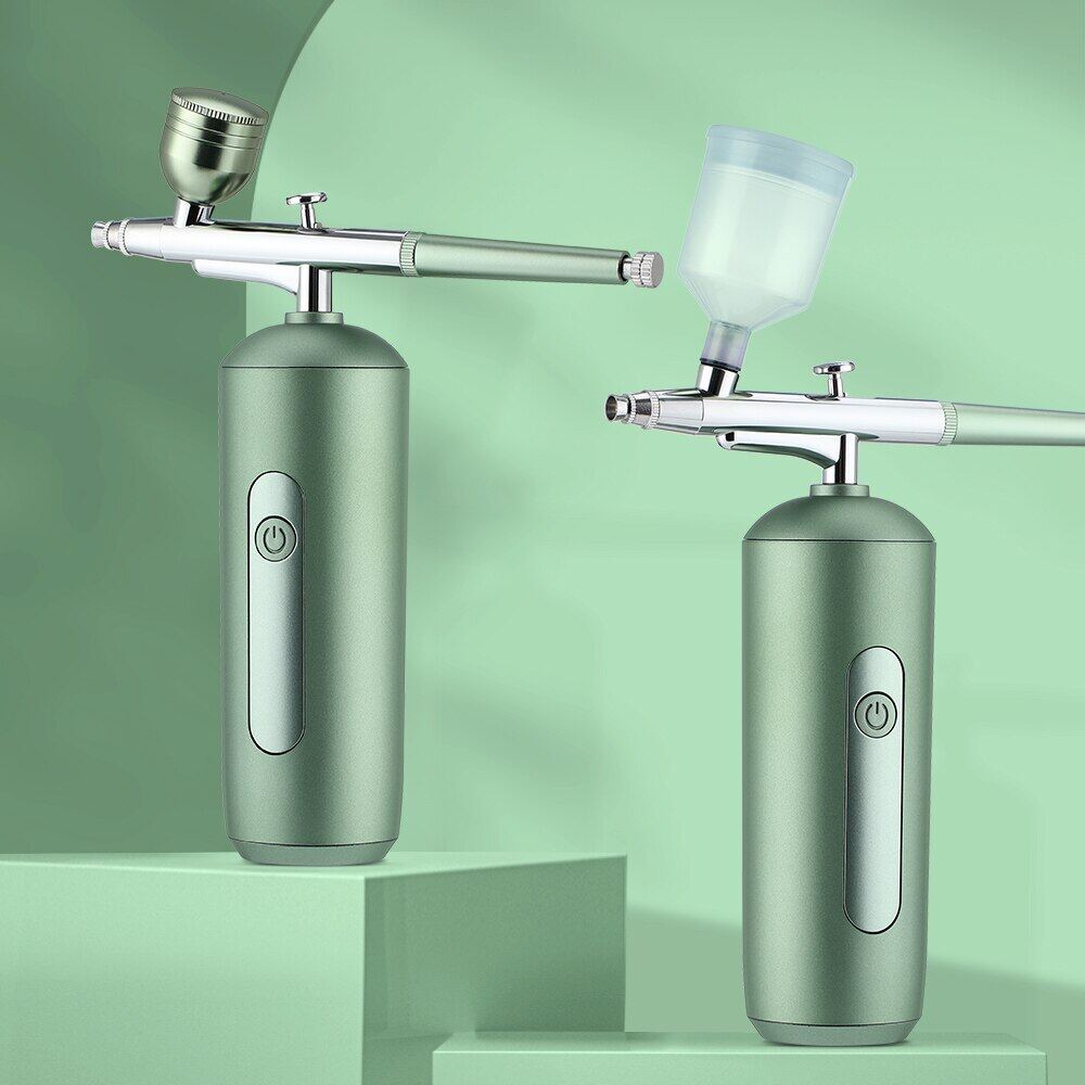 Mini Oxygen Injector Air Compressor Kit Air-Brush Paint Spray Gun ...