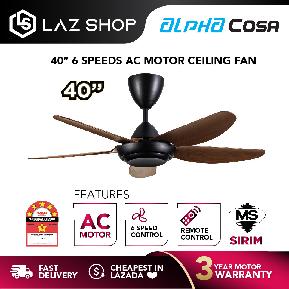 Alpha Cosa CX8 M1 56 Inch 5 Blades 6 Fan Speeds AC Motor Ceiling Fan M1 ...