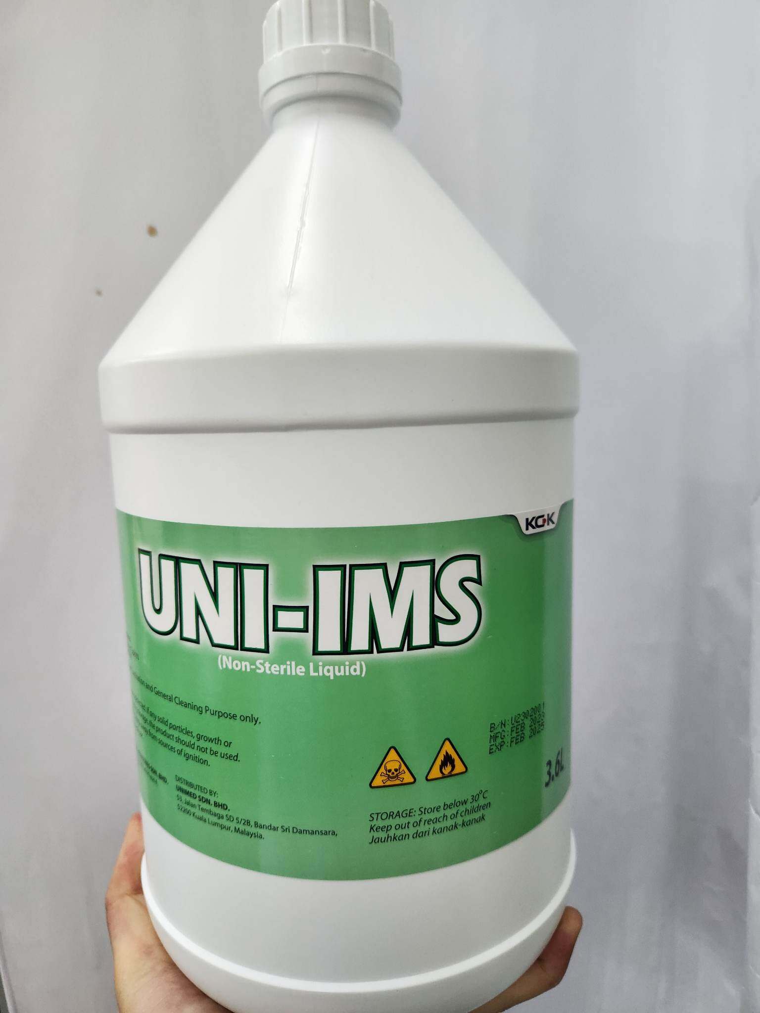 UNI-IMS (Non-Sterile Liquid) Methylated Spirit 96% 3.6L | Lazada