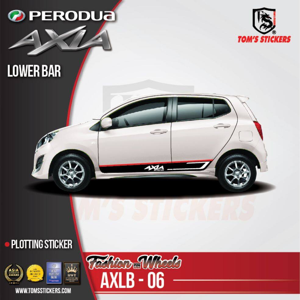 🔥 PERODUA AXIA CAR BODY STICKERS SET AXLB-06 | Lazada