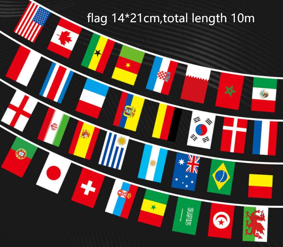 Qatar 2022 World Cup Round of 32 string flag bar Hang flag Hang flag ...