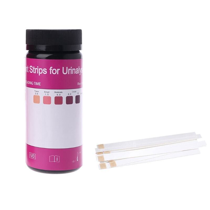 100 Strips/Set Ketone Test Strips Urine Test Reagent Strip Anti-VC Test ...