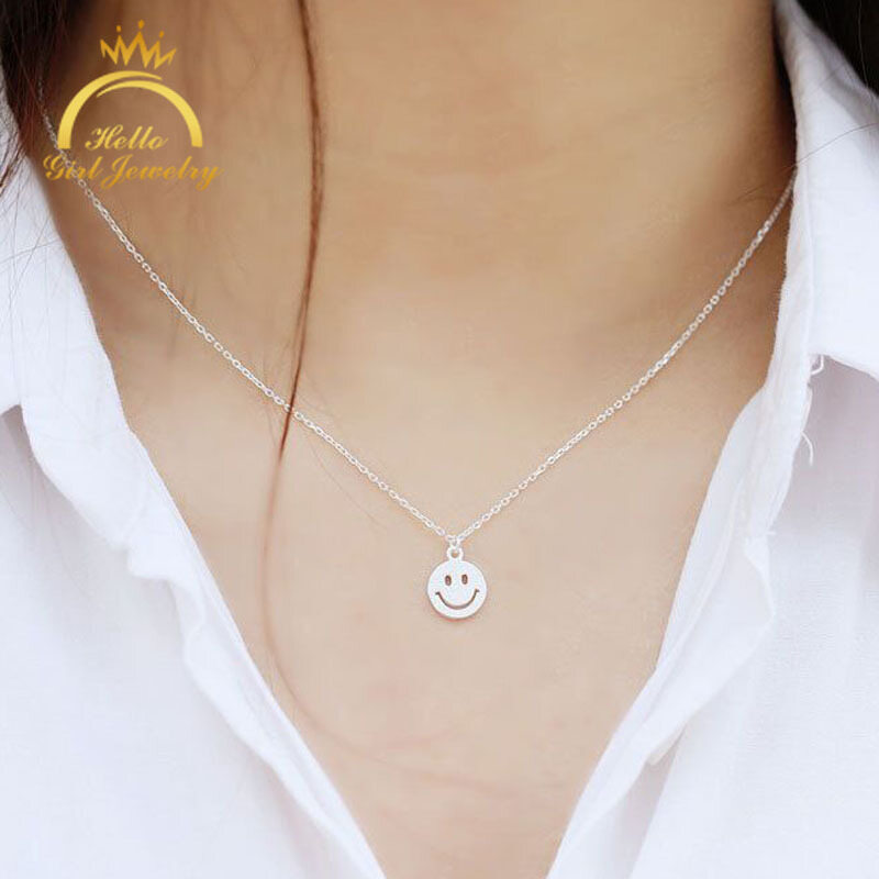 Hello Girl Jewelry Fashion Smile Pendant Necklace Hip Hop Smiley ...