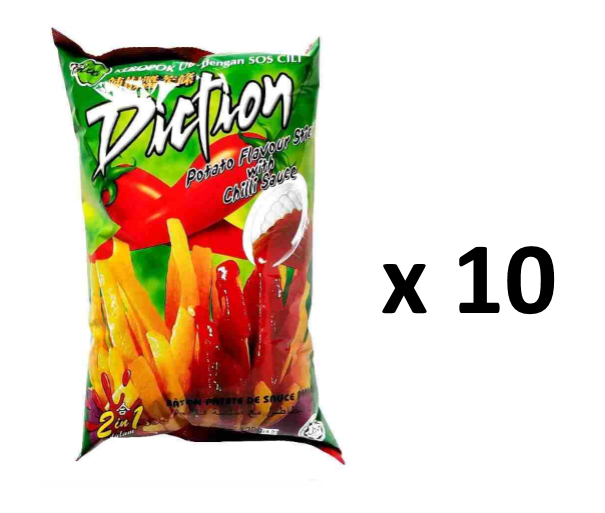 Diction Potato Chili Stick 10 pkts x 120g | Lazada