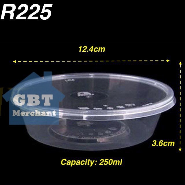 (50pcs) Round Plastic Disposable Microwave Food Container | Tupperware ...