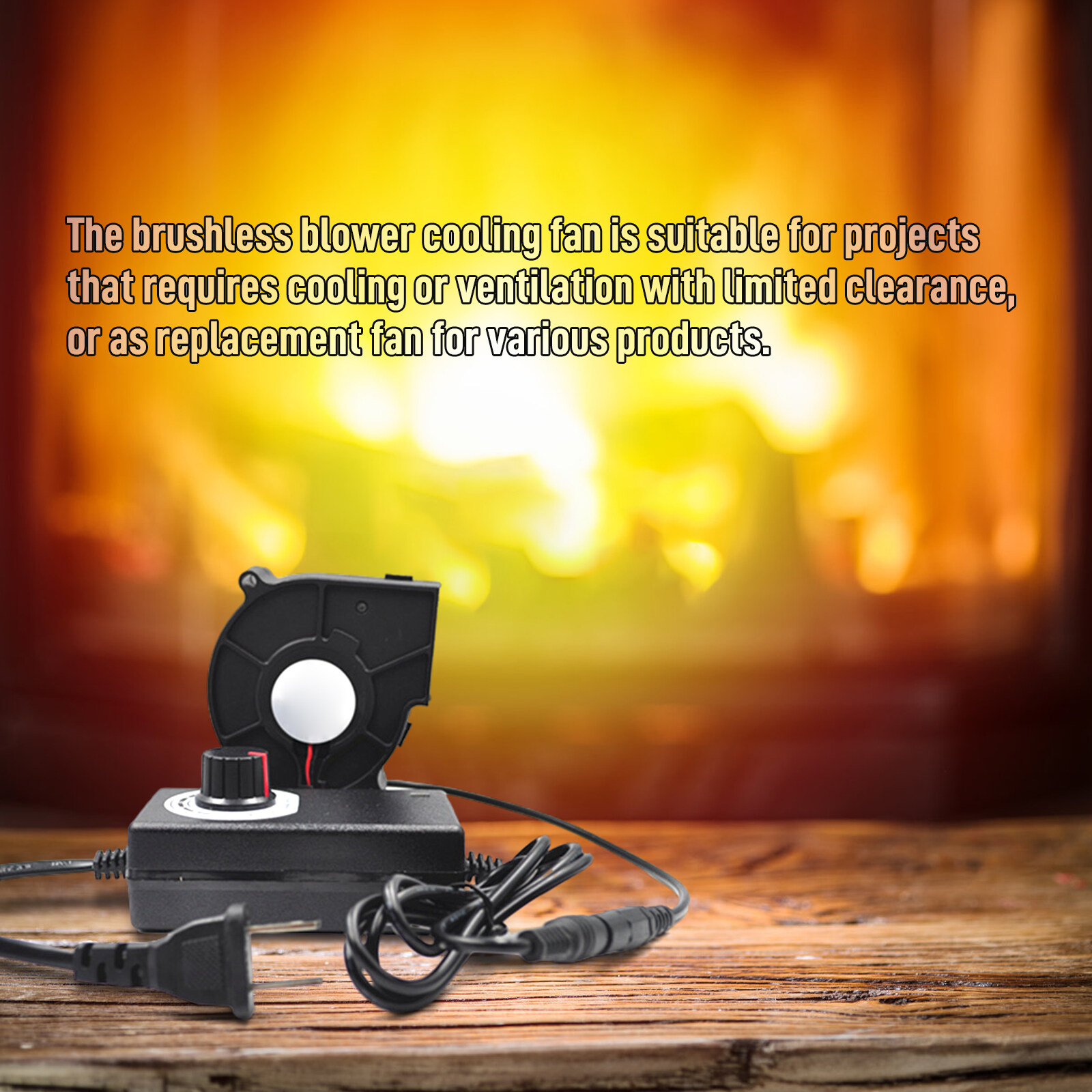 Vickmiu Air Blower With Speed Controller DC 12VAC110V-220V Stove ...