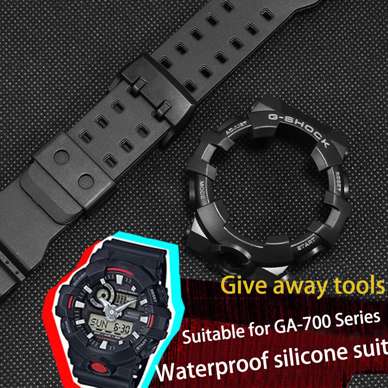 Uonevic Casio Strap G-SHOCK GA-700 Silicone Rubber Case Watchband for ...