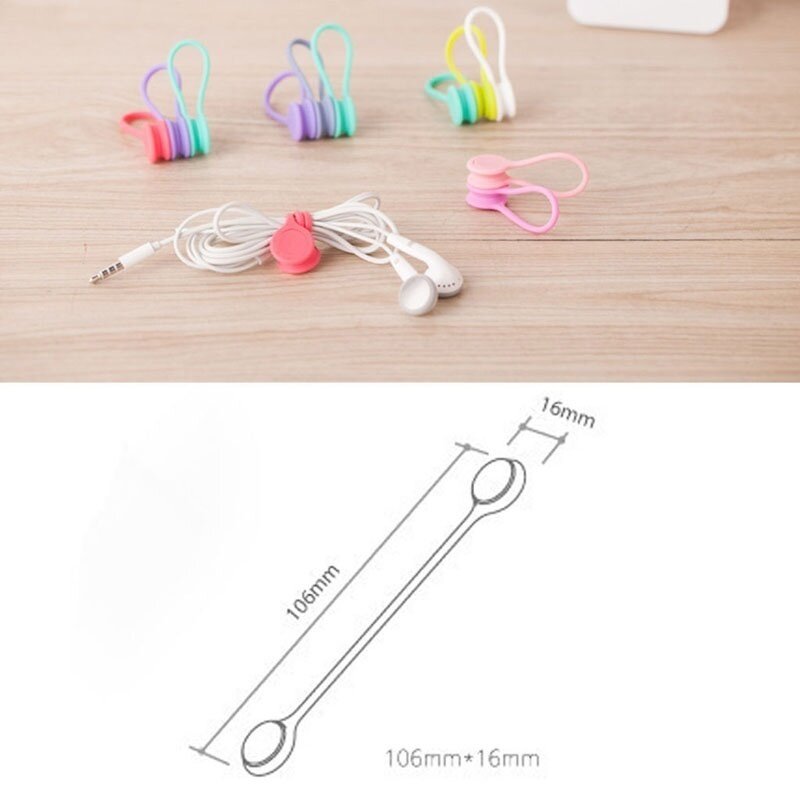 3Pcs Cute Multi function Magnet Earphone Cord Winder Cable Winder ...