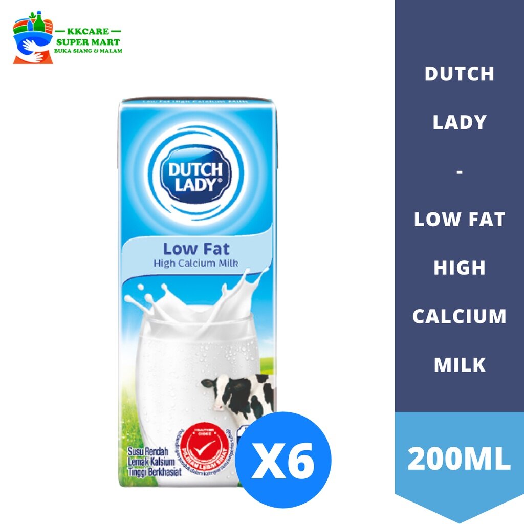 Dutch Lady - Low Fat / High Calcium Milk - 6 x 200ML | Lazada