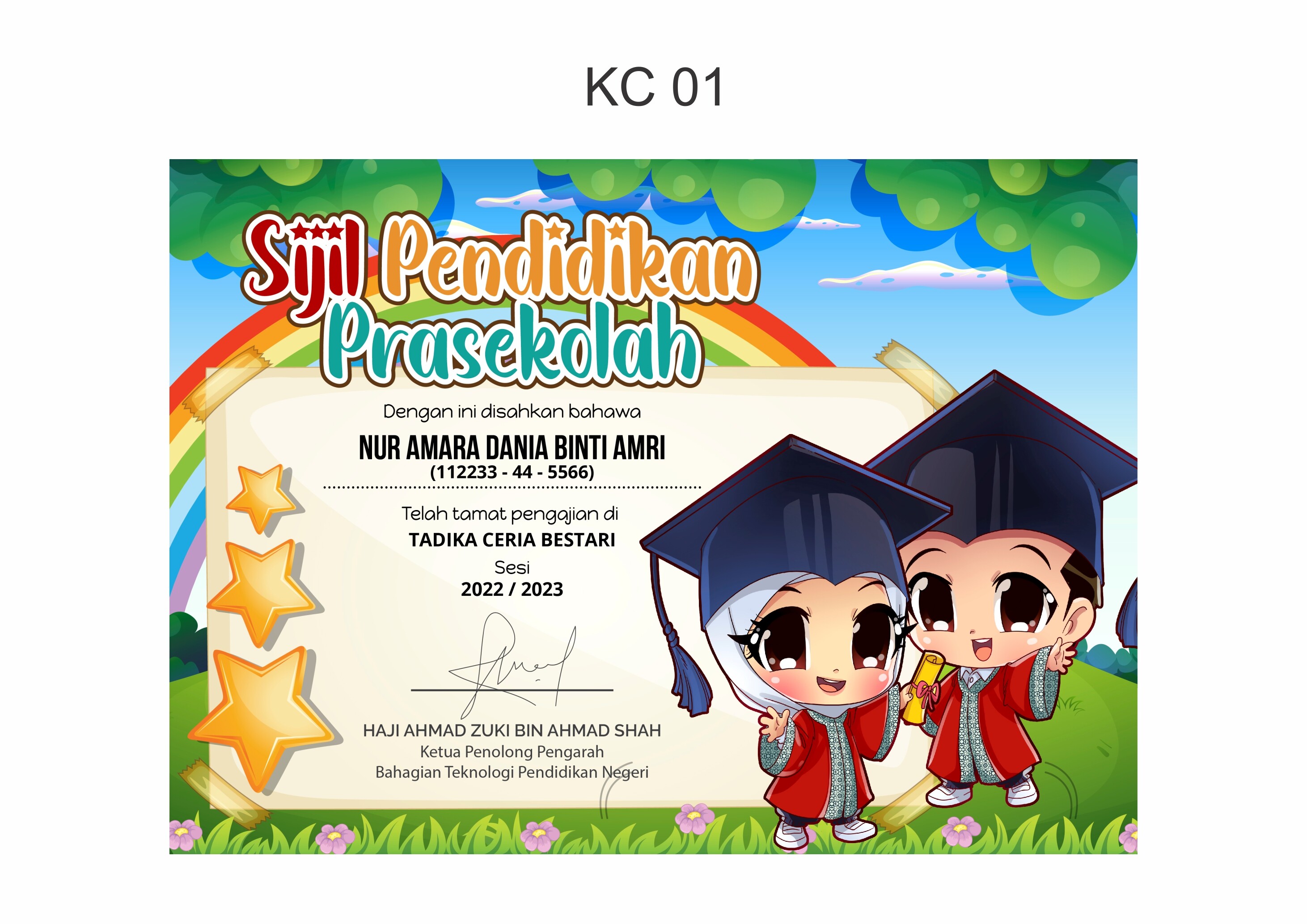 LANDSCAPE SIJIL DESIGN ONLY !! Template Sijil Certificate Template ...