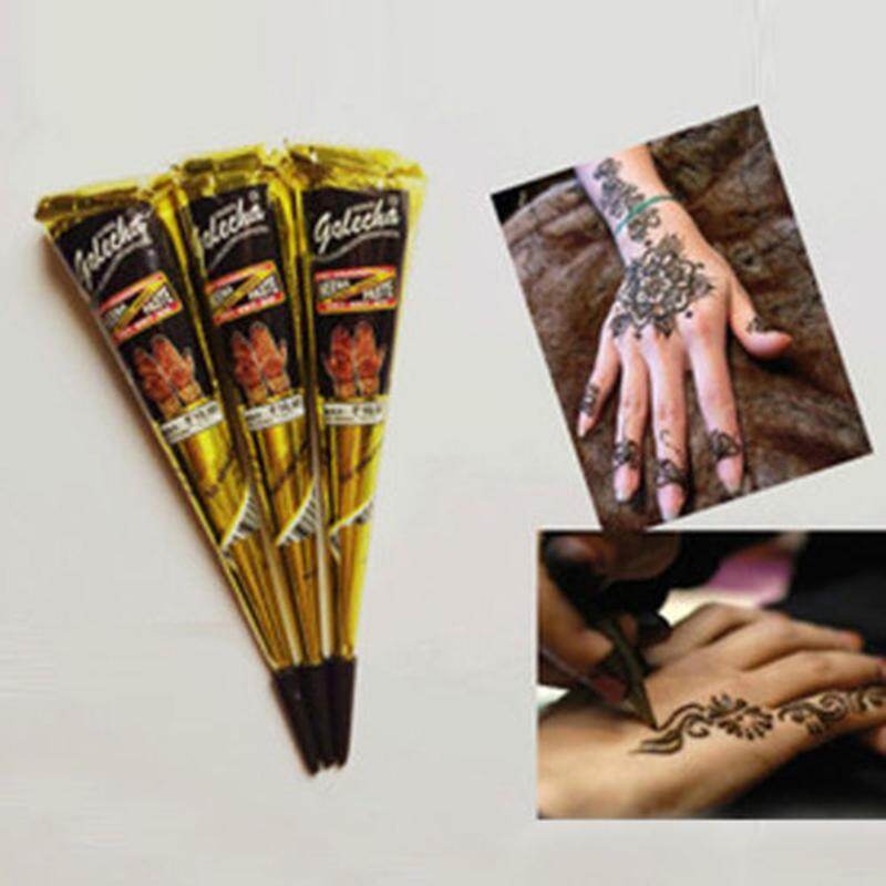 Umisu Women Natural Jet Black Plant Henna Tattoo Paste ลงใน Dark Deluxe ...