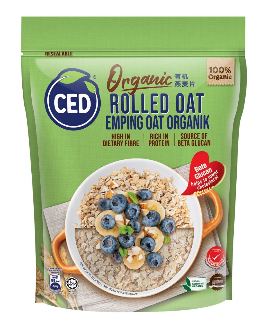 CED Organic (HALAL) Instant Oats / Rolled Oat 450g With Beta Glucan ... CED Organic (HALAL) Instant Oats / Rolled Oat 450g With Beta Glucan ...