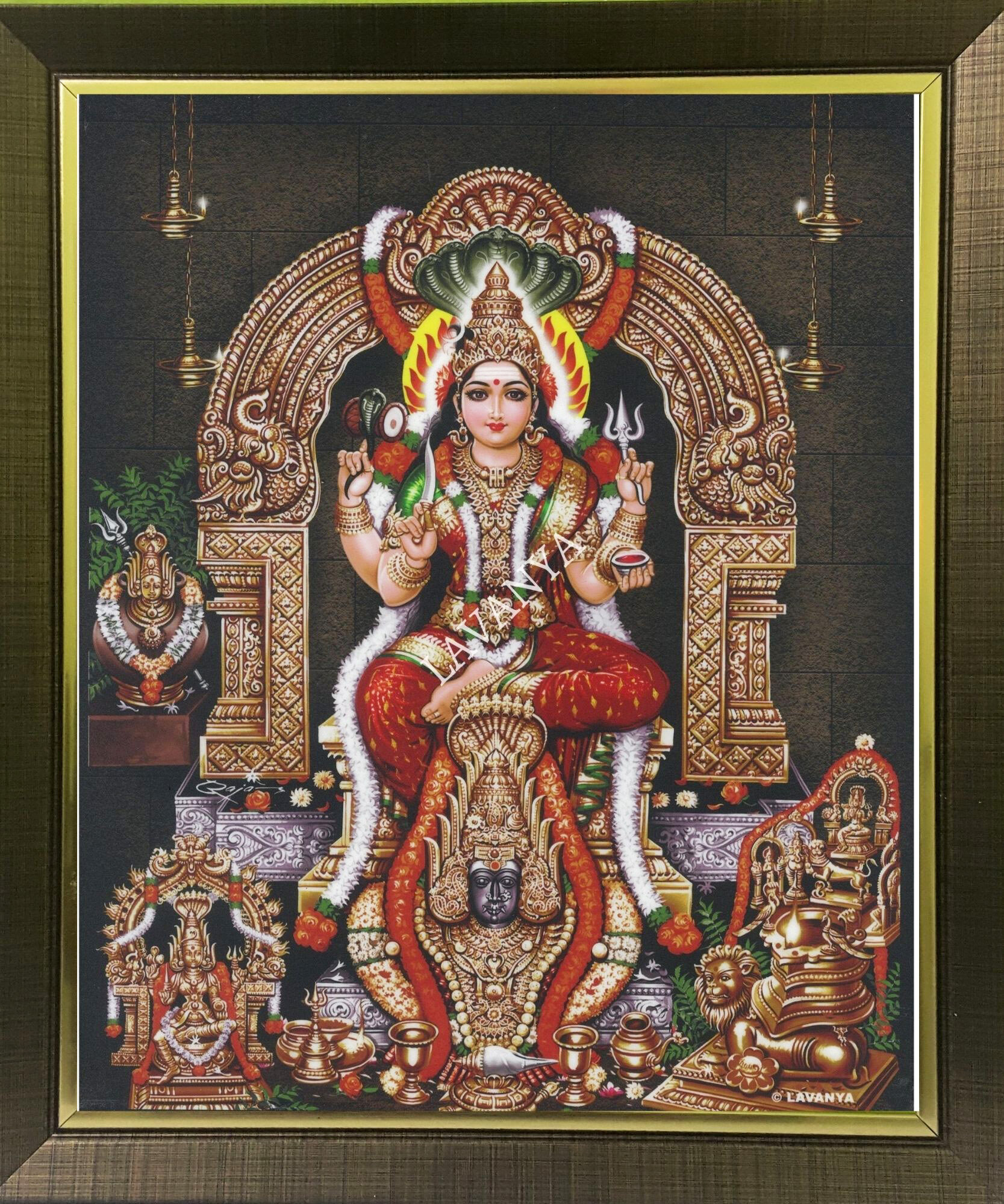 Karumari Amman Digital Photo with Frame and Glass (L287) | Lazada