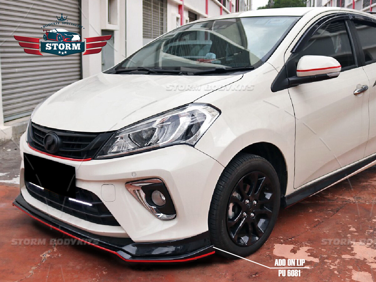 Perodua Myvi 2018 - 2021 ( Add On Oem ) Front Lip - 𝐍𝐎 𝐏𝐀𝐈𝐍𝐓 - PU | Lazada