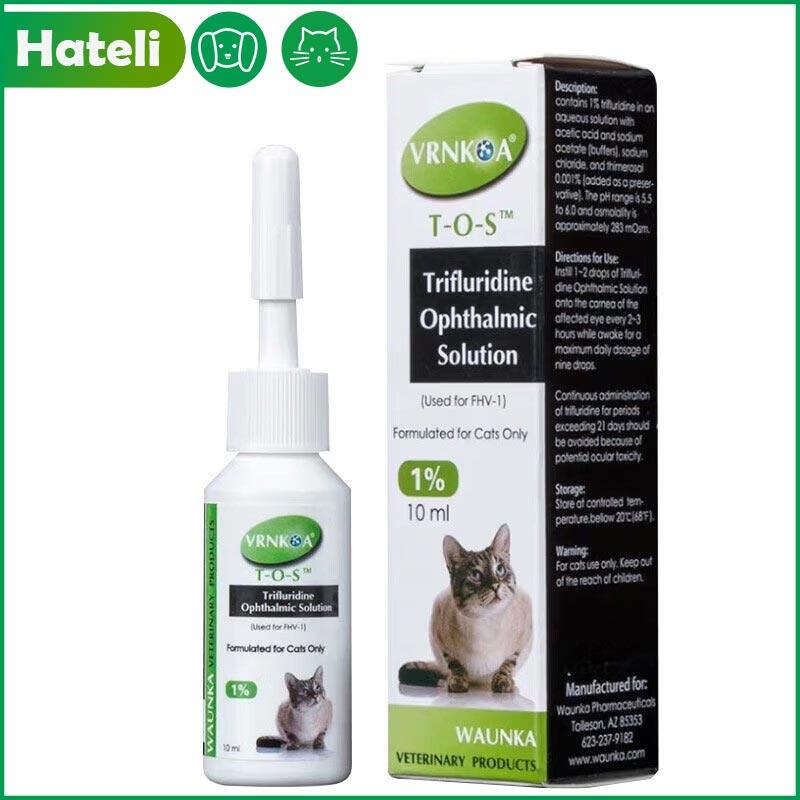 Vrnkoa Trifluridine Ophthalmic Solution for cats Eye drops and nasal ...