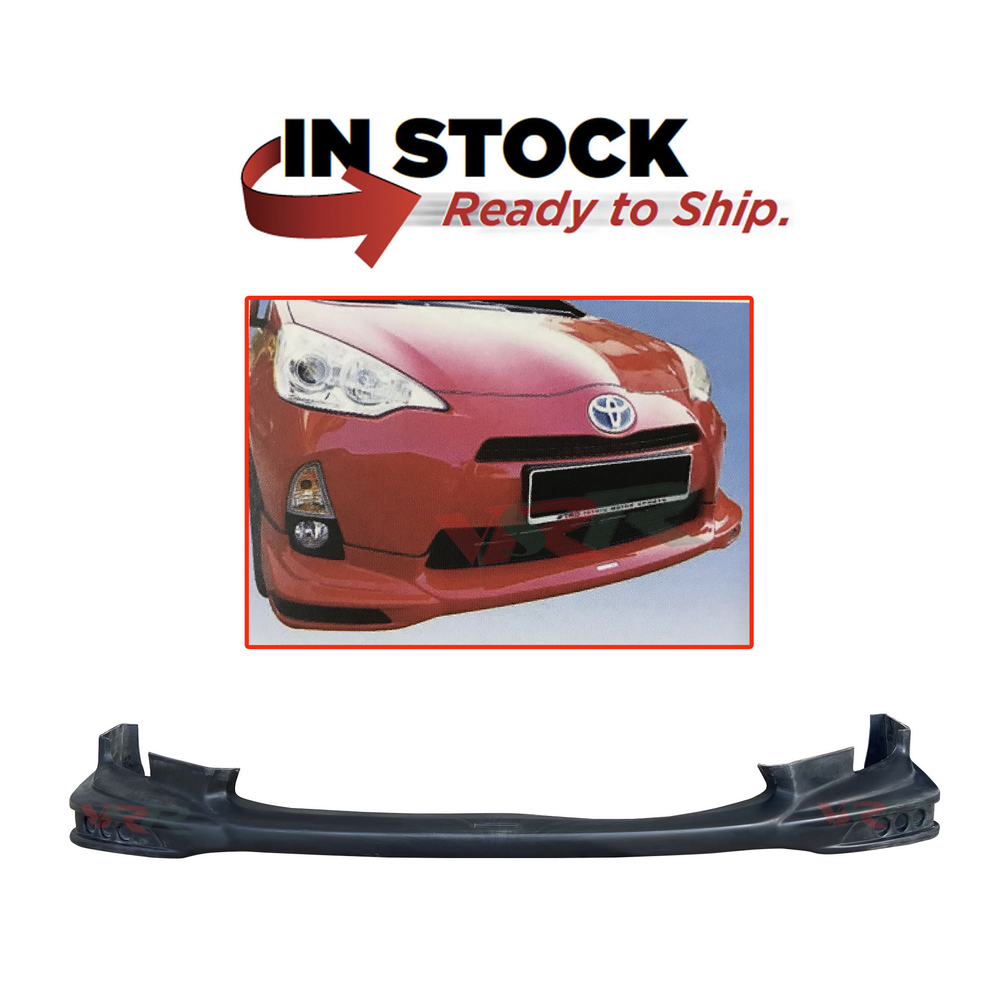 Toyota Prius C (2012) T-STV Style Front Skirt Skirting Bumper Under ...