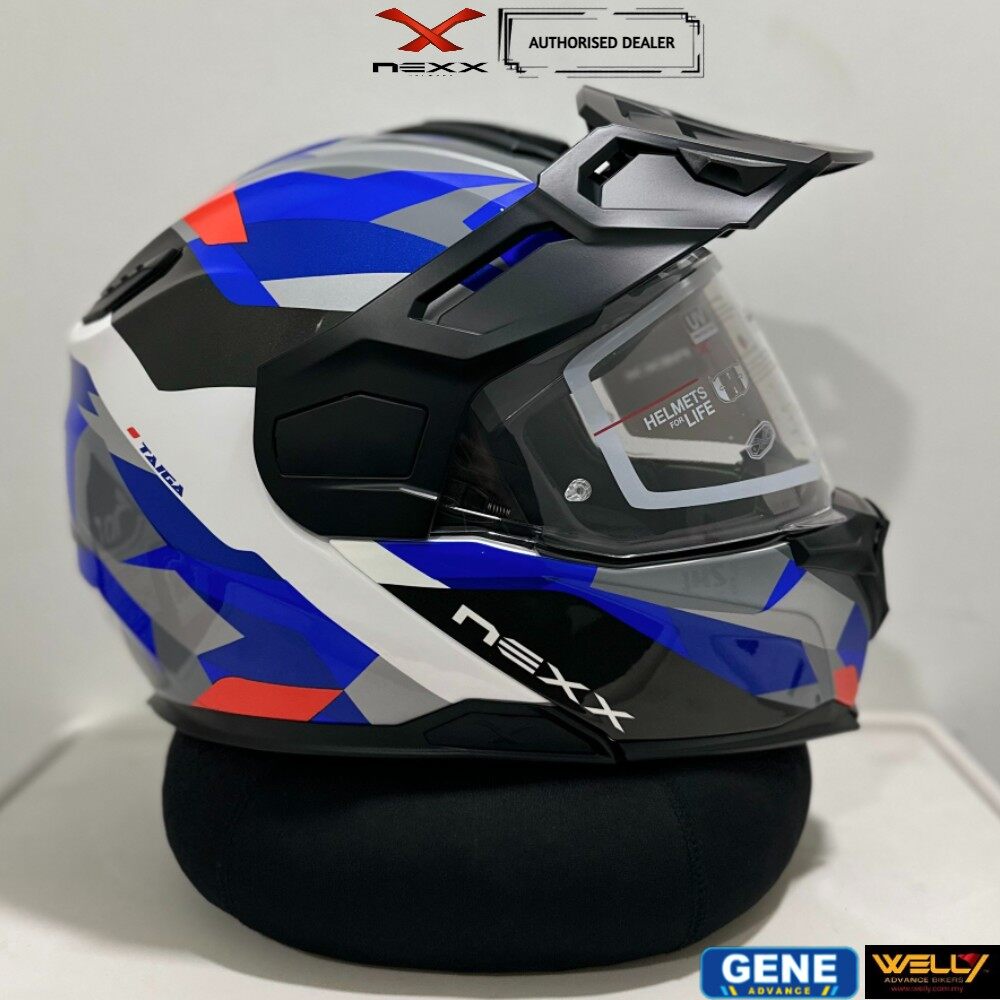 NEXX X-Vilijord Taiga White Blue Adventure Modular Helmet 100% Original ...