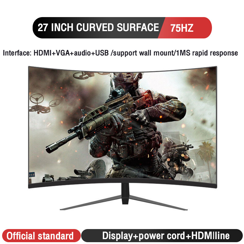 Monitor komputer lengkung kapal perang GALAXY monitor 24 inch/27 inch ...