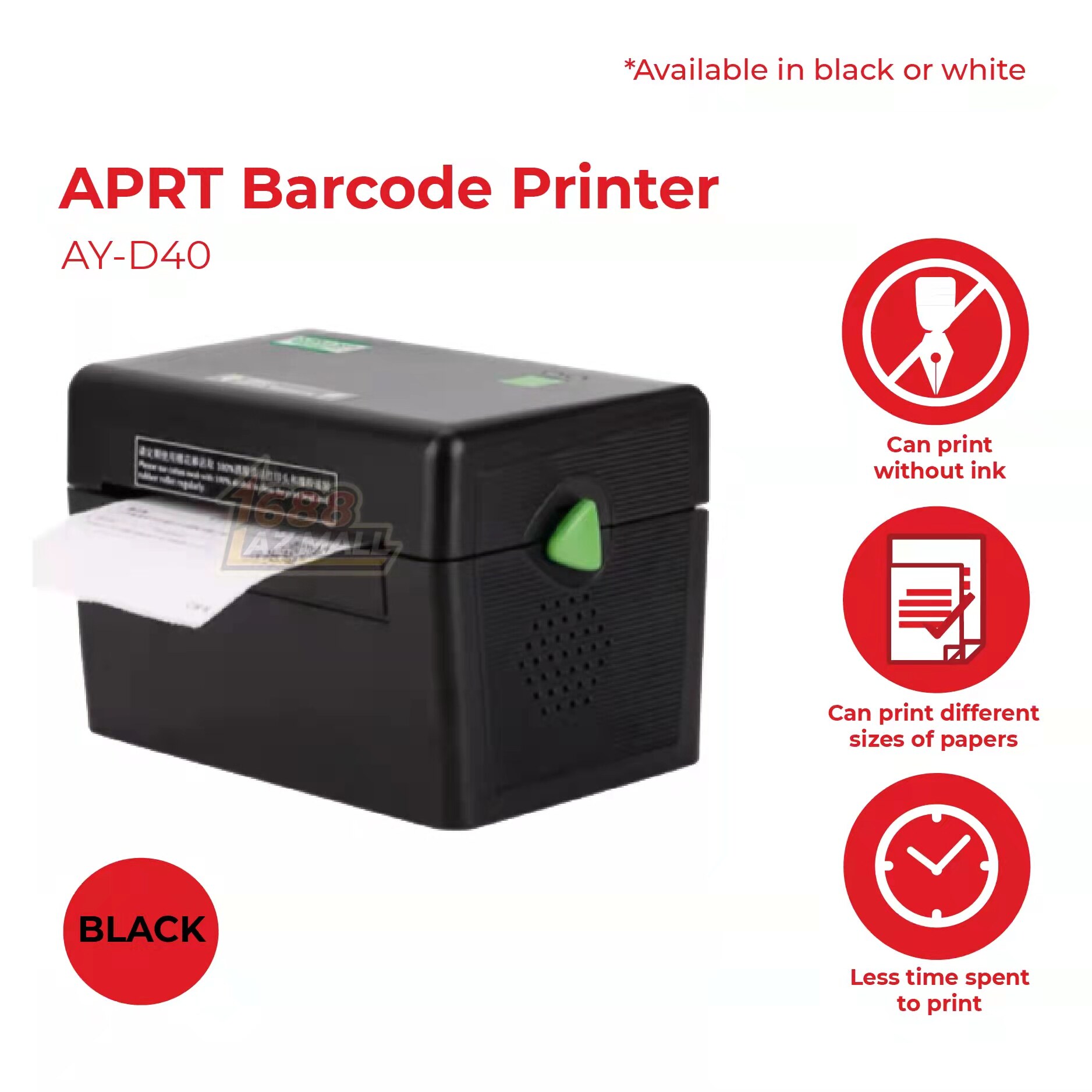 (Ready Stock) APRT 艾印 Barcode Printer AY-D40 电子面条条码打印机 Thermal Label ...