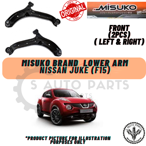 NISSAN JUKE (F15) (FRONT LEFT & RIGHT) LOWER ARM -BRAND 100% MISUKO ...