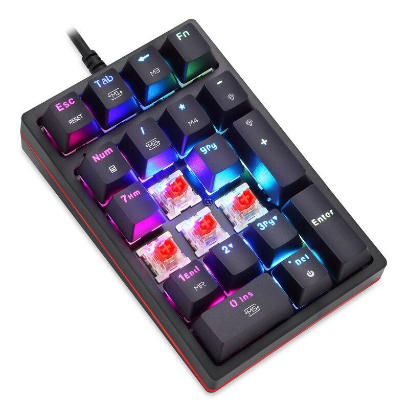Mini Black 24 Key Mechanical Keyboard 9 Key 16 Key Gaming Keyboard Sayo ...