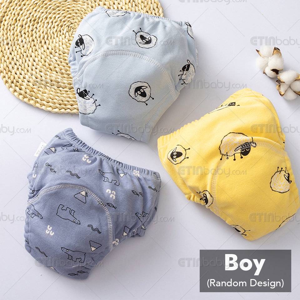 6 Layers Reusable Kids Potty Training Pants Baby Underwear Toilet Cloth ...