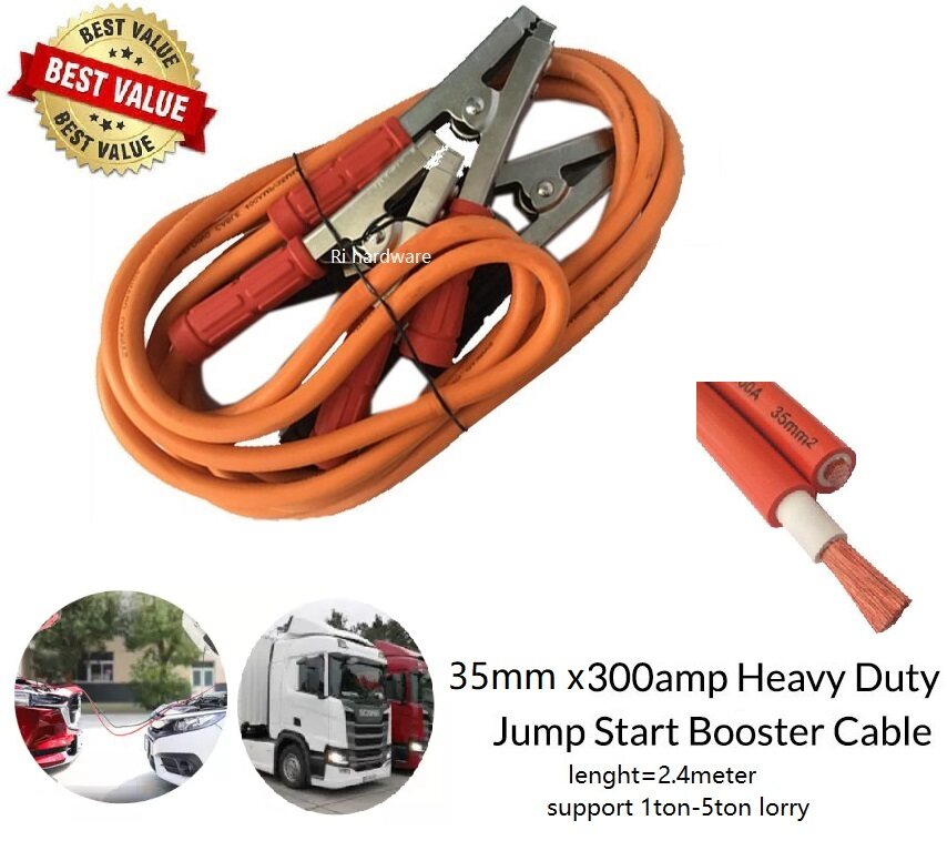 200AMP/300AMP Car & Truck Heavy Duty Jumper Cable Battery Booster Cable ...