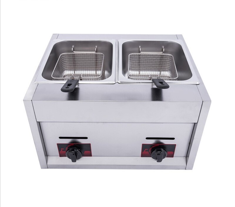 Double gas deep fryer 16L | Lazada