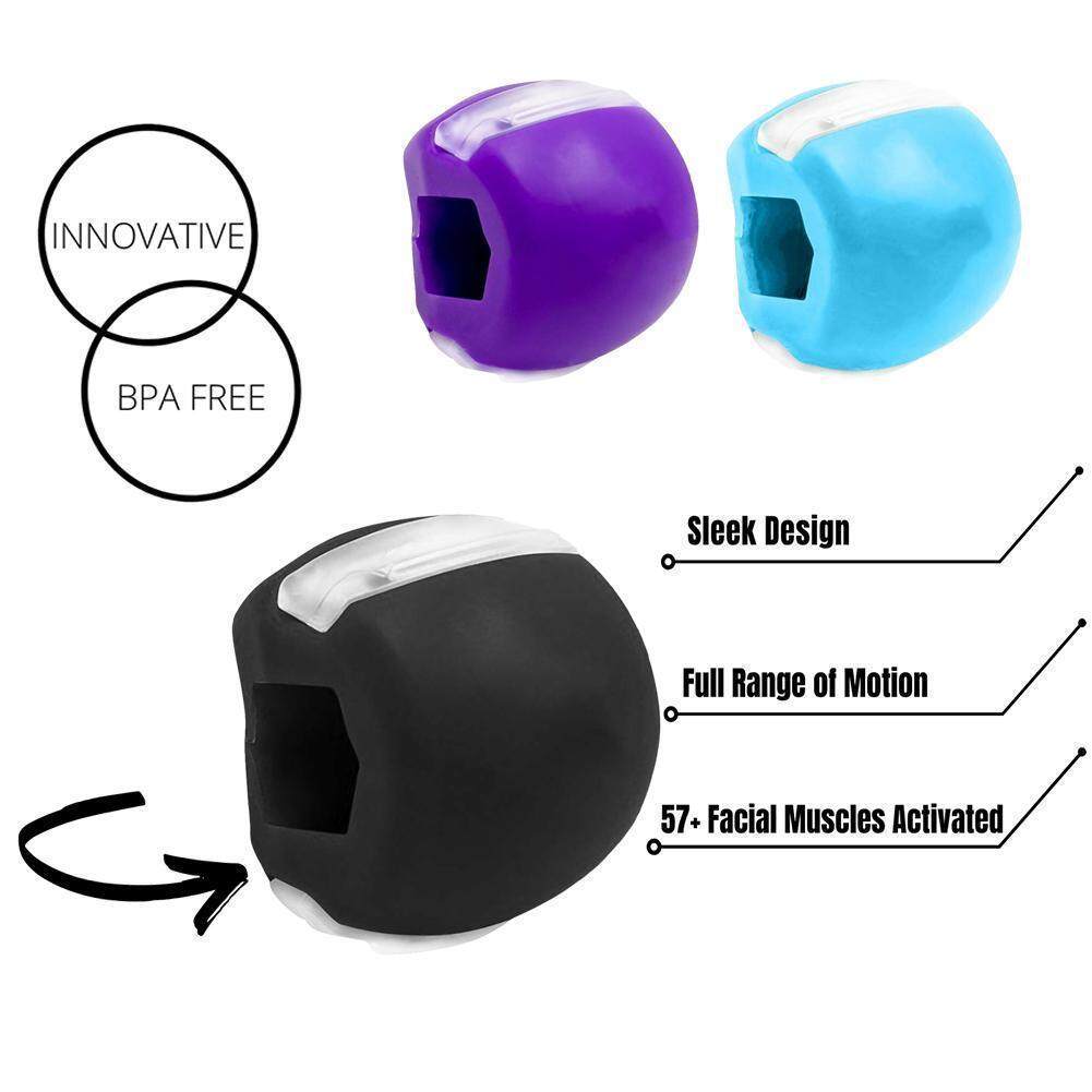 Silicone JawLine Facial Fitness Ball Toner Exerciser Jaw Grade Jawrsize ...