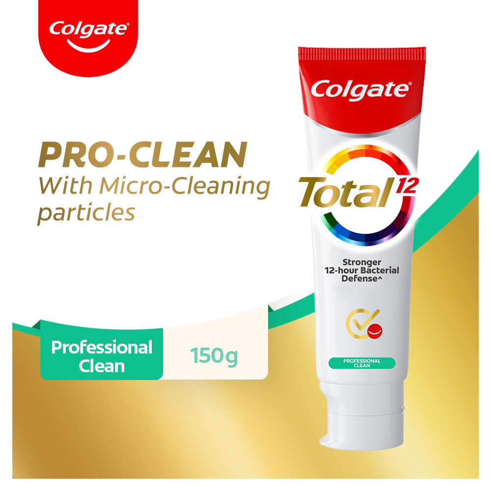 Colgate Total Professional Clean Gel Antibacterial Toothpaste 150g | Lazada