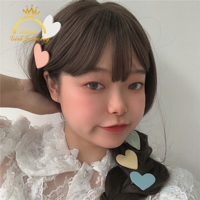 Hello Girl Jewelry [In Spot] Korean Sweet Love Hairpin for Women Girls ...