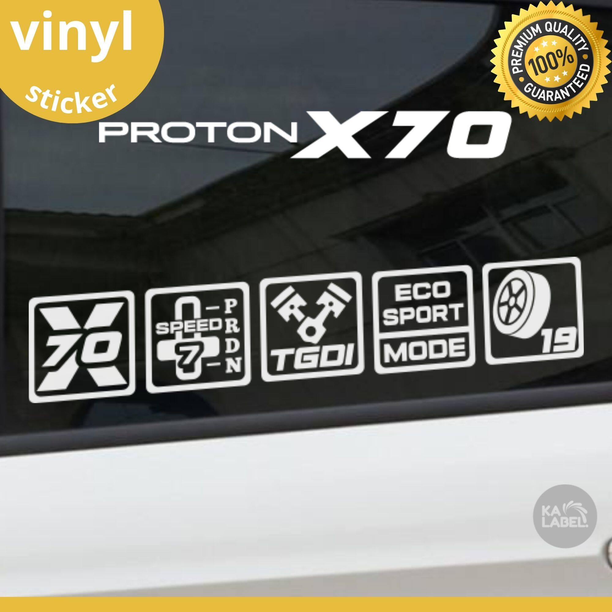PROTON X70 Car Square Vinyl Sticker (Die-cut) C4-05 | Lazada