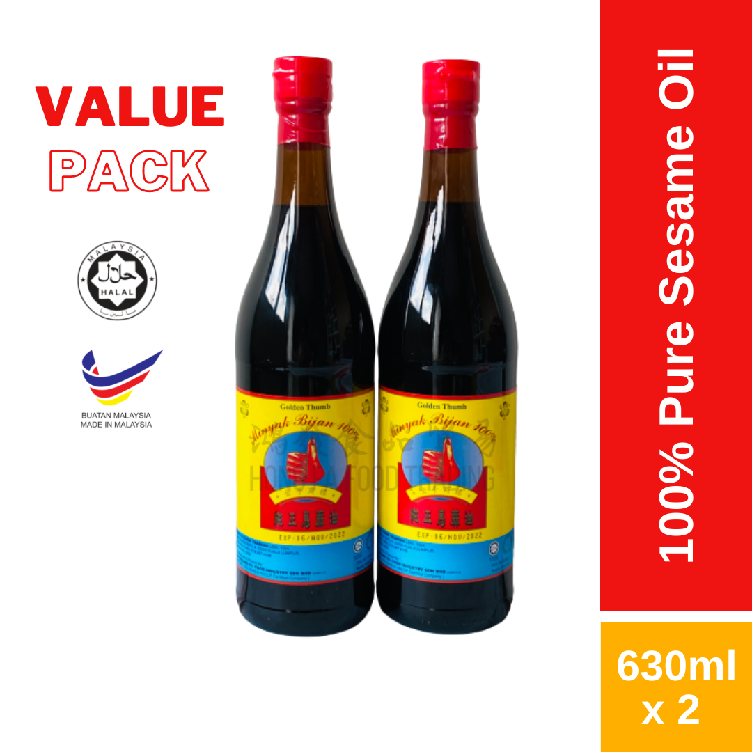 [Halal] [Value Pack] Hong Fa Golden Thumb Brand 100% Pure Sesame Oil ...