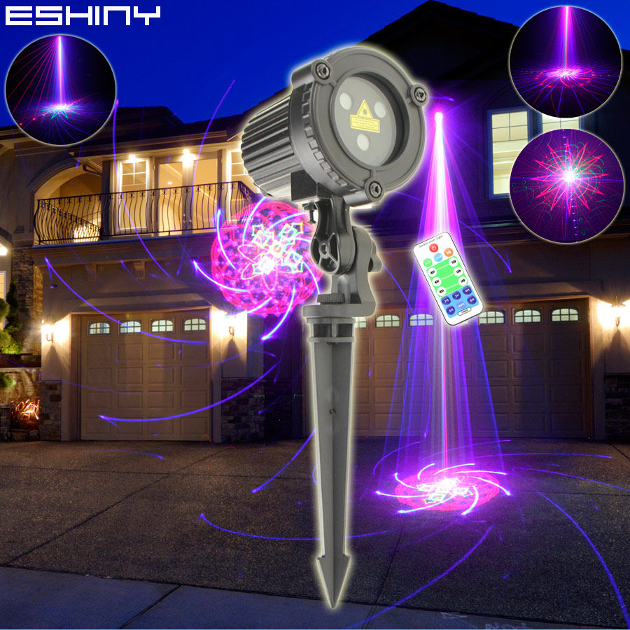 ESHINY Outdoor WF IP65 RGB Laser Garden Landscape Light Moving 96 ...